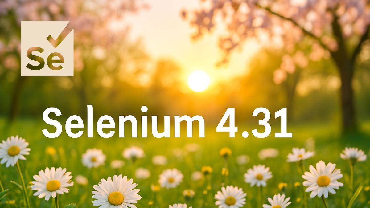 Selenium 4.31 Released! | Selenium
